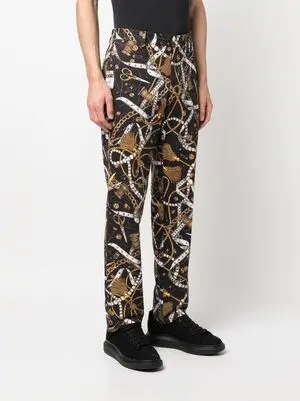 Moschino Graphic-print Straight-leg Trousers