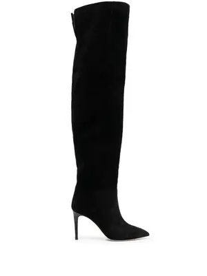 Paris Texas Stiletto 100mm Thigh-length Boots - Black