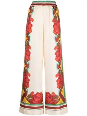 La DoubleJ Floral-print Palazzo Trousers