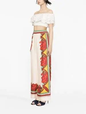 La DoubleJ Floral-print Palazzo Trousers