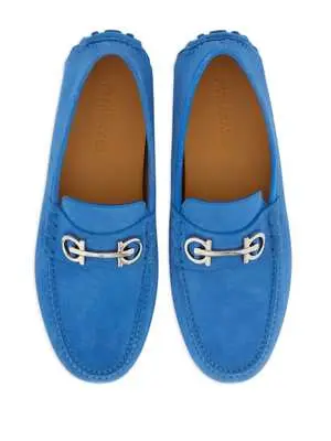 FERRAGAMO Gancini-buckle Leather Loafers