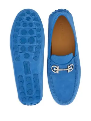 FERRAGAMO Gancini-buckle Leather Loafers