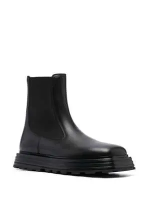 JIL SANDER High-top Leather Chelsea Boots