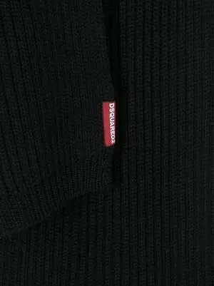 Dsquared2 Wool Scarf And Beanie Set - Black
