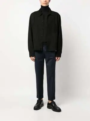 Balmain Cropped Straight-leg Trousers - Blue