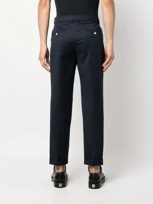 Balmain Cropped Straight-leg Trousers - Blue