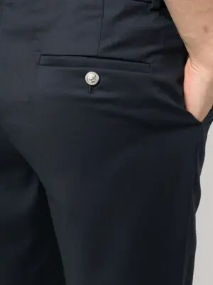 Balmain Cropped Straight-leg Trousers - Blue