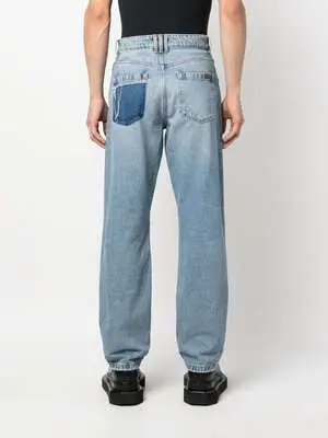 Balmain Panelled Straight-leg Jeans