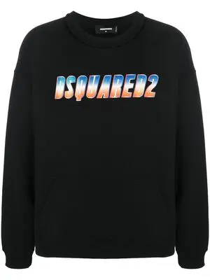Dsquared2 Glittery Logo Crew Neck Sweatshirt