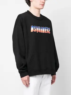 Dsquared2 Glittery Logo Crew Neck Sweatshirt