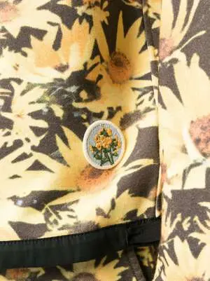 JIL SANDER Floral Print Drawstring Hoodie