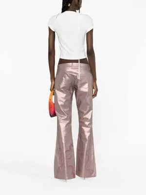 Collina Strada Metallic Flared Trousers