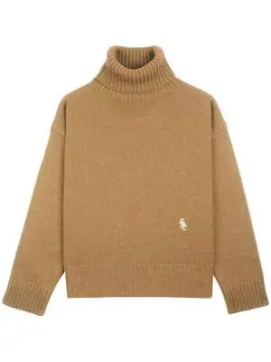 SPORTY & RICH Logo-embroidered Wool Jumper