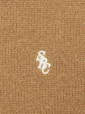 SPORTY & RICH Logo-embroidered Wool Jumper