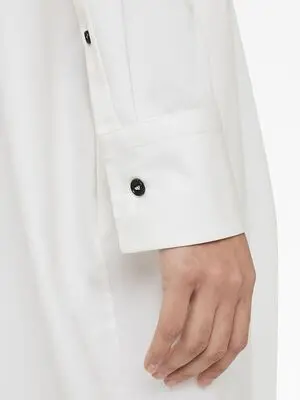JIL SANDER Long-sleeve Cotton Long Dress - White