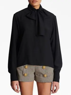 Balmain Bow-detail Buttoned Blouse