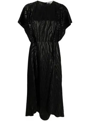 Stella McCartney Woodgrain-effect Midi Dress