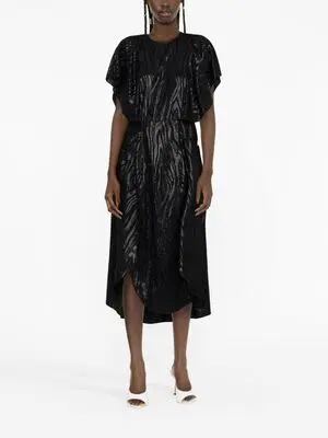 Stella McCartney Woodgrain-effect Midi Dress