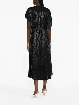 Stella McCartney Woodgrain-effect Midi Dress