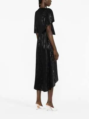 Stella McCartney Woodgrain-effect Midi Dress