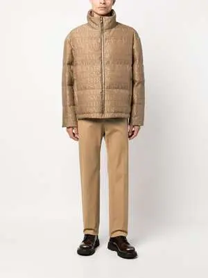 Versace Allover Logo-print Puffer Jacket