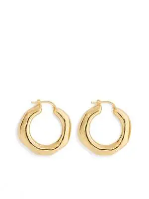 JIL SANDER Sculpted Hoop Earrings - Gold