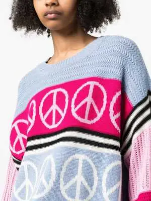 Moschino Peace-sign Intarsia Knit Jumper
