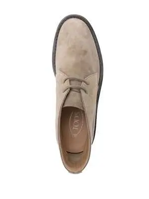 TOD'S Desert Suede Lace-up Boots - Neutrals