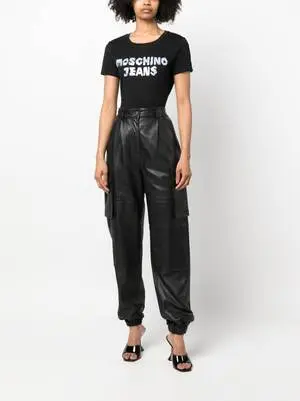 Moschino Print Cotton T-shirt - Black