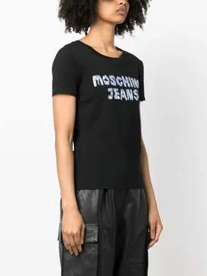 Moschino Print Cotton T-shirt - Black