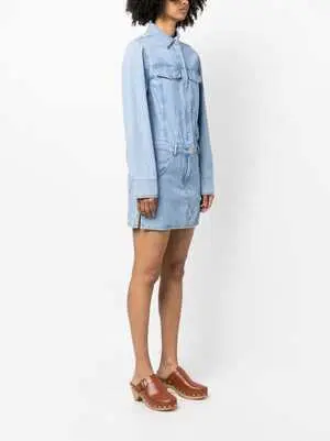 Moschino Long-sleeve Mini Denim Dress