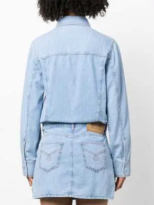 Moschino Long-sleeve Mini Denim Dress