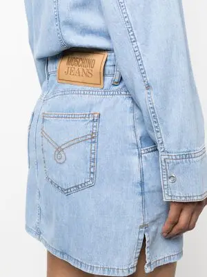 Moschino Long-sleeve Mini Denim Dress
