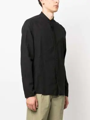 Transit Band-collar Panelled Shirt