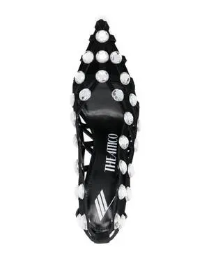 Attico Grid 105mm Rhinestone-embellished Pumps