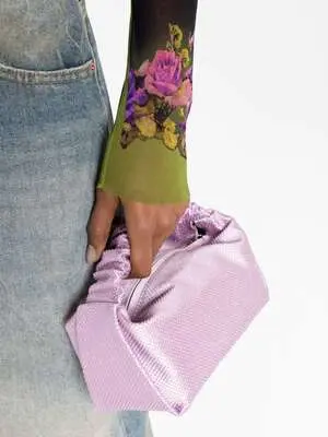 Alexander Wang Scrunchie Crystal-embellished Mini Bag - Purple