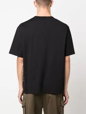 Palm Angels Pa Logo-embroidered T-shirt - Black