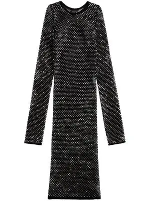 Balenciaga Rhinestone-embellished Knit Dress