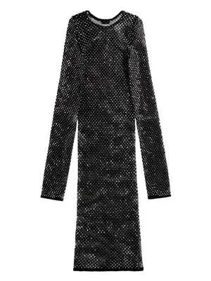 Balenciaga Rhinestone-embellished Knit Dress
