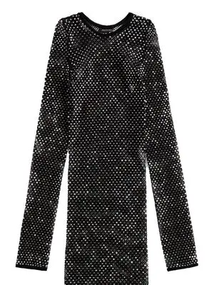 Balenciaga Rhinestone-embellished Knit Dress