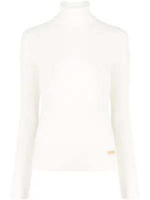 Balmain Roll-neck Merino-wool Jumper - Neutrals