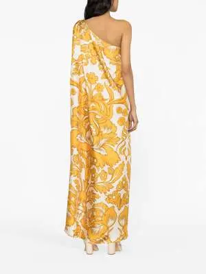 La DoubleJ Roy Floral-print Silk Maxi Dress - Neutrals