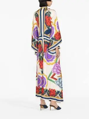 La DoubleJ Magnifico Floral-print Maxi Dress - Neutrals