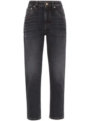 Brunello Cucinelli Raw Edge Hem Jeans For Women
