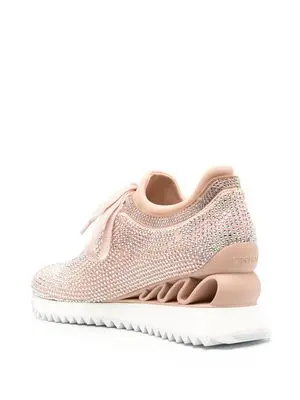 LE SILLA Reiko Wave Crystal-embellished Sneakers - Pink