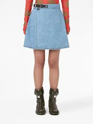 JW Anderson Padlock Mini Denim Skirt - Blue