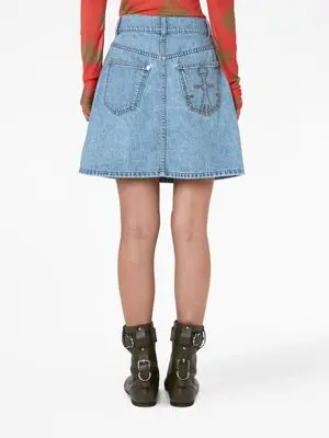 JW Anderson Padlock Mini Denim Skirt - Blue