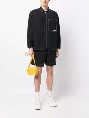 Sunnei Contrast-stitching Cotton Shorts