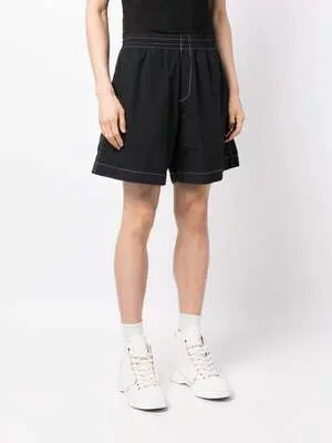 Sunnei Contrast-stitching Cotton Shorts