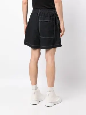 Sunnei Contrast-stitching Cotton Shorts